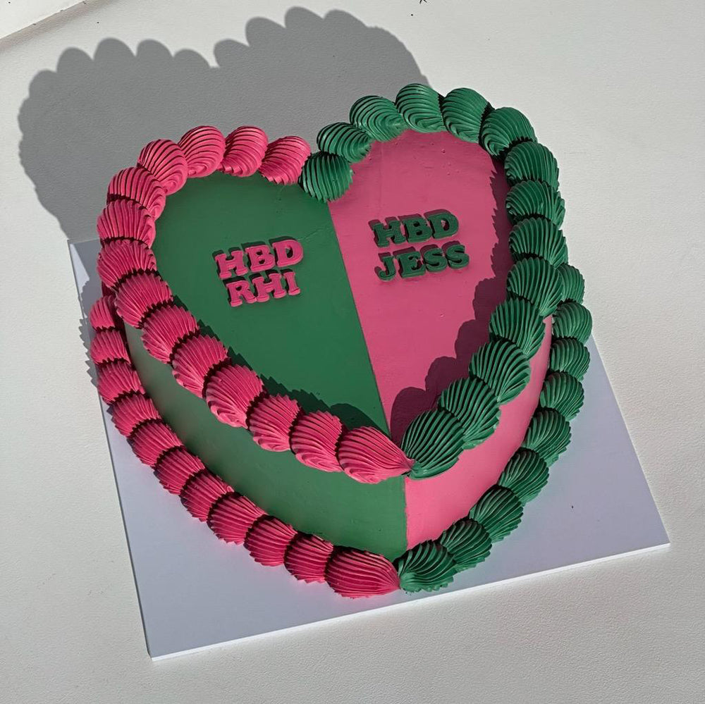 Two-Toned Retro Cake - From $180