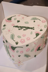 Hand-Piped Floral Cake - From $215