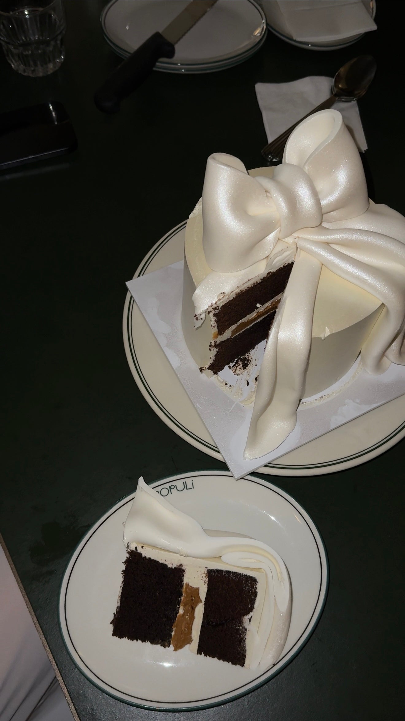 Shimmering Fondant Bow Cake - From $180