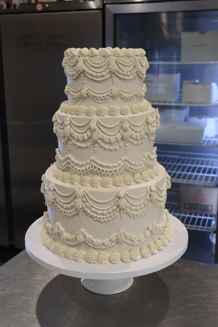 OTT Frilly Retro Text Cake - ROUND/LOVEHEART - From $185