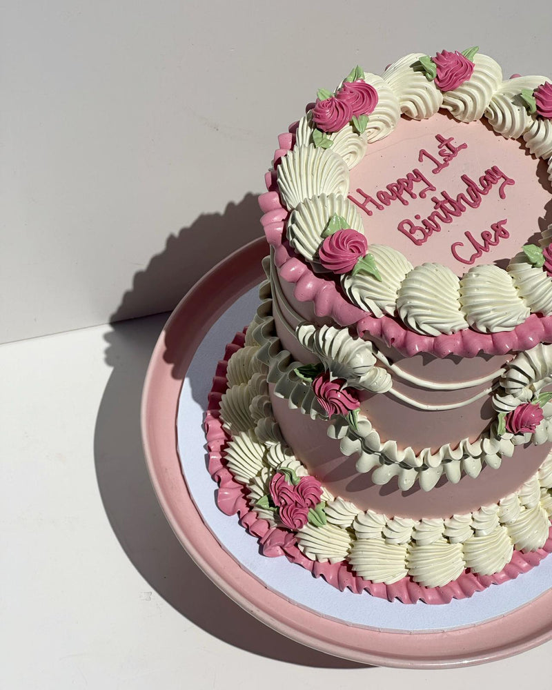 Retro Text Cake – PerthCakeCollective