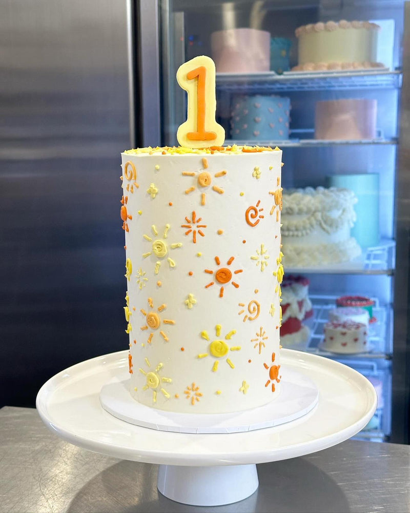 Hand-Piped Floral Cake – PerthCakeCollective