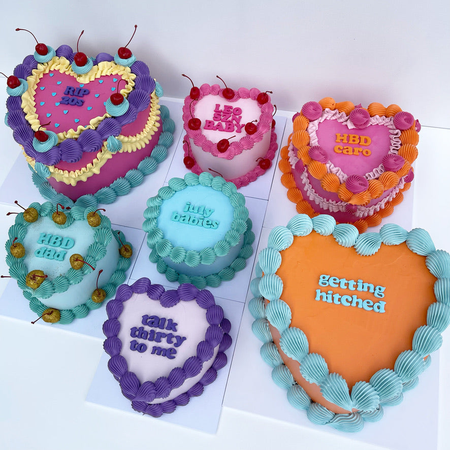 Retro Text Cake – PerthCakeCollective